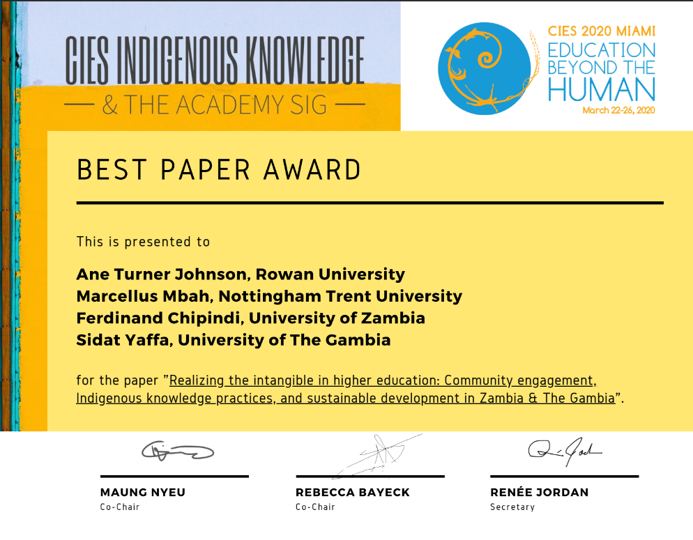 Selected Awards – Dr Marcellus Mbah